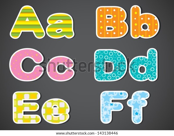 Illustration Letters Alphabet Stock Vector (Royalty Free) 143138446 ...
