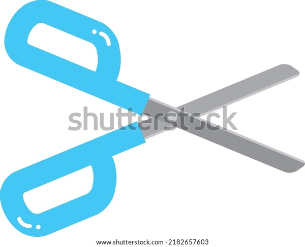 Illustration Light Blue Scissors Stock Vector (Royalty Free) 2182657603 ...