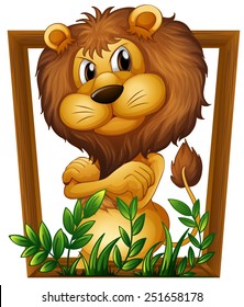 Illustration Lion Frame Stock Vector (Royalty Free) 251658178 ...