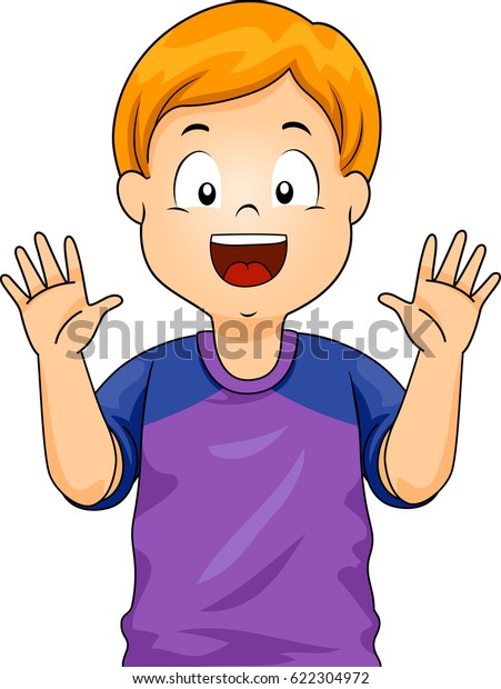 Illustration Little Boy Demonstrating Different Body Stock Vector ...