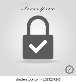 Illustration Lock Icon Check Mark Stock Vector (Royalty Free ...