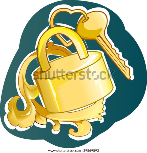 Illustration Lock Key Love Symbol Stock Vector (Royalty Free) 39869893 ...