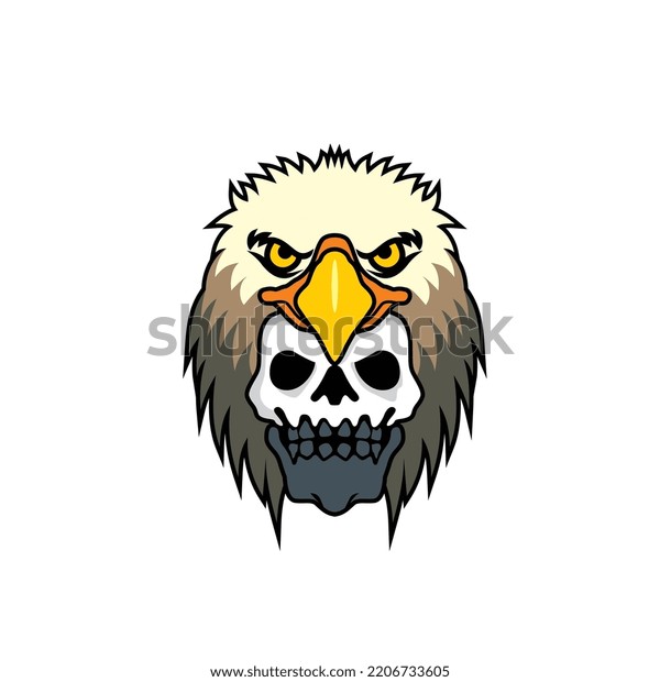 Illustration Logo Eagle Combine Skull Stock Vector (Royalty Free) 2206733605 | Shutterstock