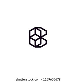 Illustration Logo Letter B Box Logo: vector de stock (libre de regalías ...