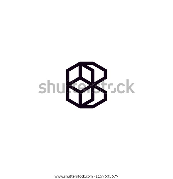 Illustration Logo Letter B Box Logo Stock Vector (Royalty Free) 1159635679