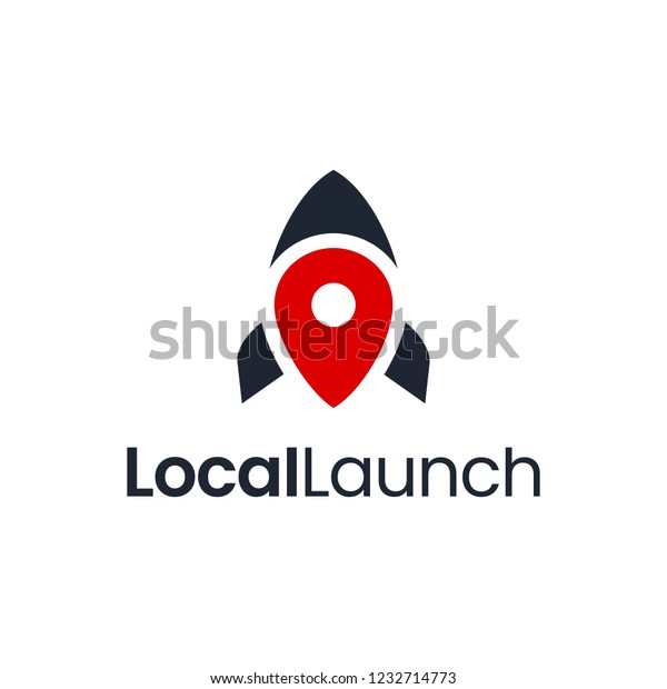 Illustration Logo Rocket Map Pin Logo Stock Vector (Royalty Free ...