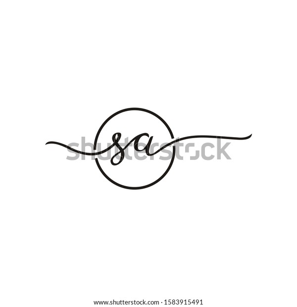 Illustration Logo Sa Sign Vector Design Stock Vector (Royalty Free ...