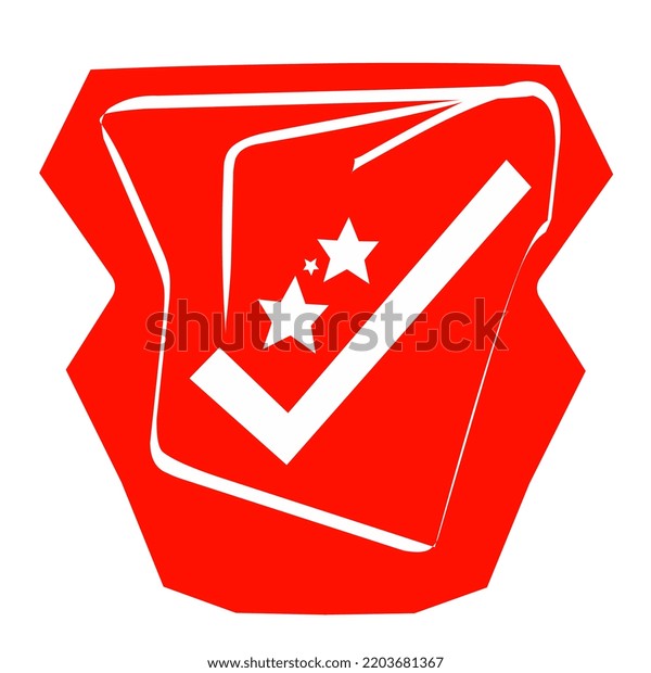 Illustration Logo Star Shape Check Mark Stock Vector (Royalty Free ...