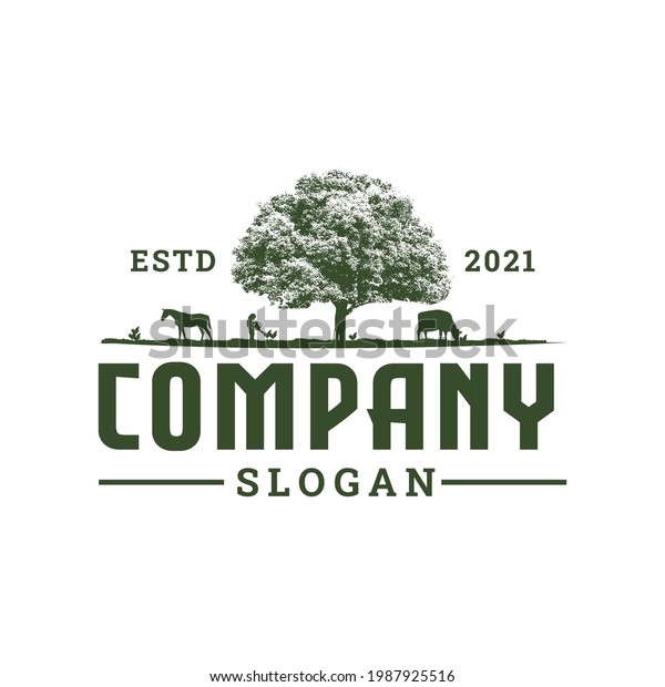 Illustration Logo Vector Graphic Farm Tree Stock Vector (Royalty Free ...