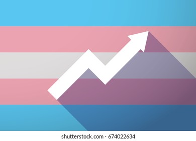 Illustration Long Shadow Transgender Flag Graph Stock Vector (Royalty ...