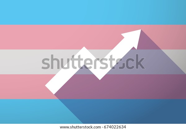 Illustration Long Shadow Transgender Flag Graph Stock Vector (Royalty ...