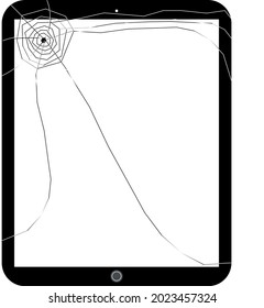 Illustration Lost Broken Electronic Device Screen Stock Vector (Royalty ...