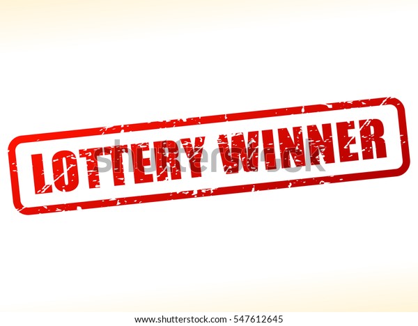 Illustration Lottery Winner Text Buffered On Stock Vector (Royalty Free ...