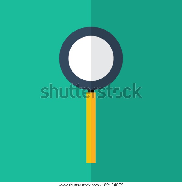 Illustration Loupe Icon Over Green Stock Vector (Royalty Free ...