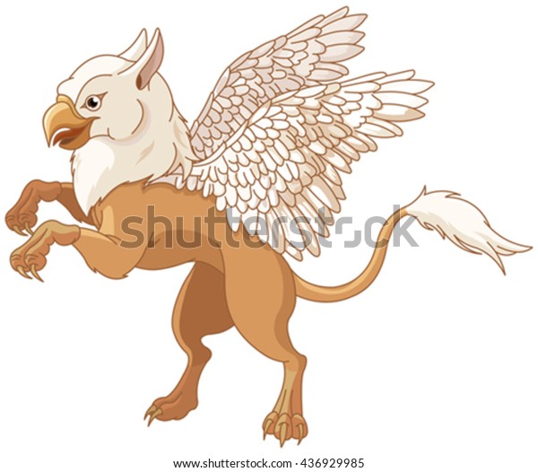 Illustration Magic Flying Griffin Stock Vector (Royalty Free) 436929985