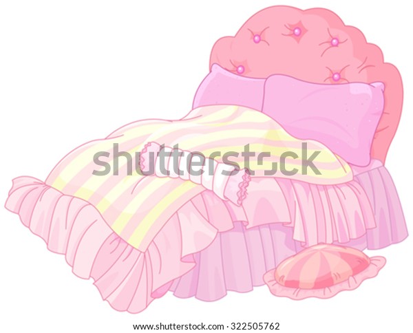 Illustration Magic Princess Bed Stock Vector (Royalty Free) 322505762 ...