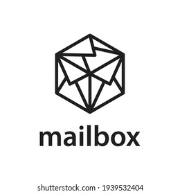 Mailbox Logo Design Concept Combination Box Stock Vector (Royalty Free ...