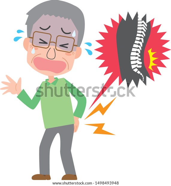 Illustration Man Back Pain Stock Vector (Royalty Free) 1498493948 ...