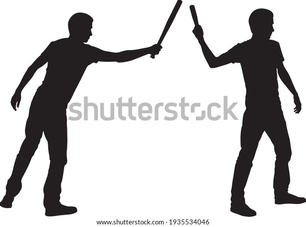 Illustration Man Baseball Bat Stock Vector (Royalty Free) 1935534046