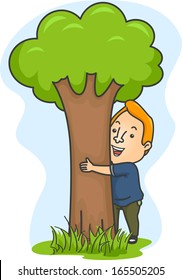 1,846 Man Hugging A Tree Stock Vectors, Images & Vector Art | Shutterstock