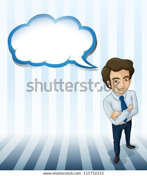 Illustration Man Empty Callout Stock Vector (Royalty Free) 155732252 ...