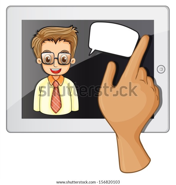 Illustration Man Empty Callout Smiling Inside Stock Vector (Royalty ...