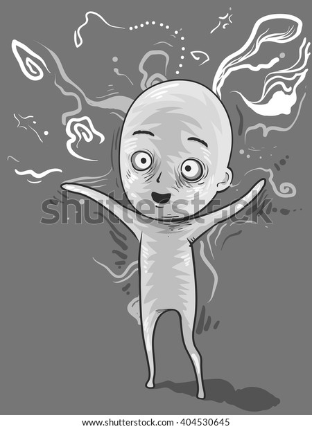 Illustration Man Having Intense Hallucinations Stock Vector (Royalty ...