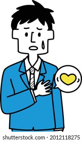 Illustration Man Palpitation Stock Vector (Royalty Free) 2012118275 ...