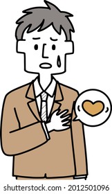 Illustration Man Palpitation Stock Vector (Royalty Free) 2012501096 ...