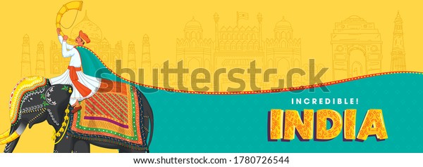 Illustration Man Playing Tutari Sit Elephant Stock Vector (Royalty Free ...
