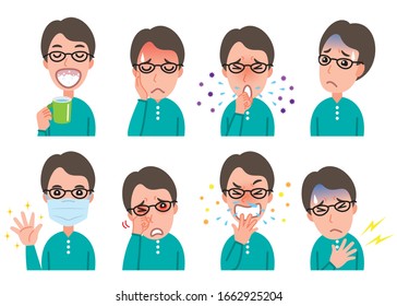 Illustration Man Poor Physical Condition Disease Stock Vector (Royalty ...