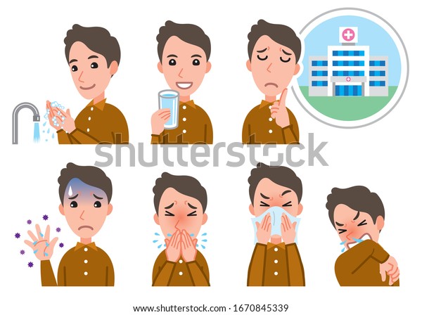 Illustration Man Poor Physical Condition Disease Stock Vector (Royalty ...