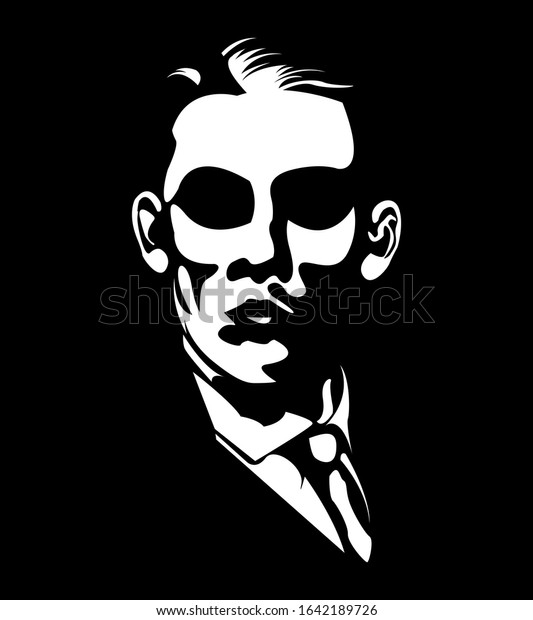 Illustration Man Skull Vector Illustration Man Stock Vector (Royalty ...