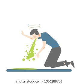 Illustration Man Vomiting Vector Stock Vector (Royalty Free) 1366288736 ...