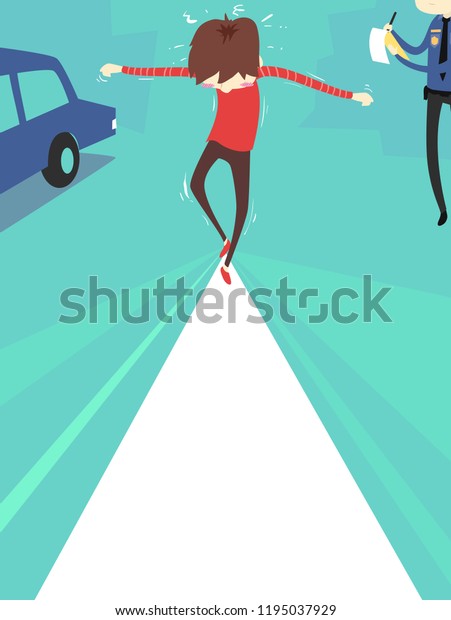 Illustration Man Walking Being Tested By Stock Vector (Royalty Free ...