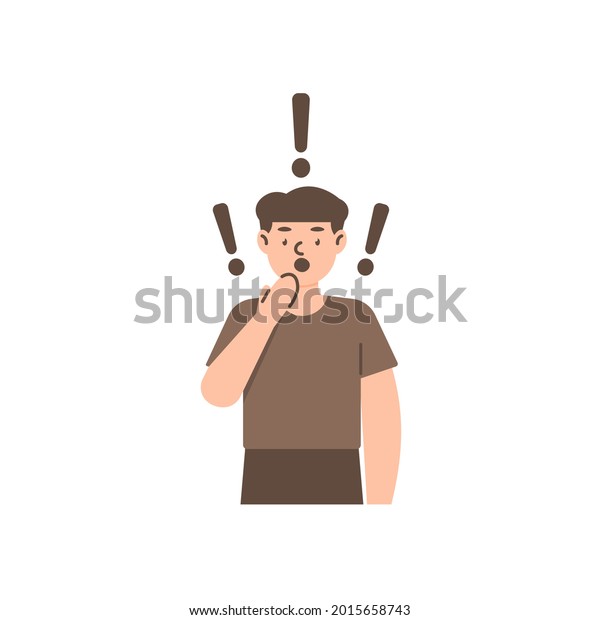 Illustration Man Who Surprised Not Expecting Stock Vector (Royalty Free ...