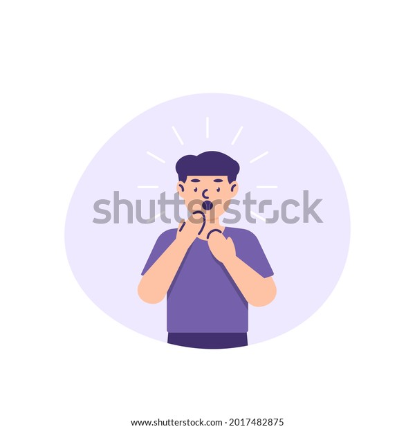 Illustration Man Who Surprised Not Expecting Stock Vector (Royalty Free ...