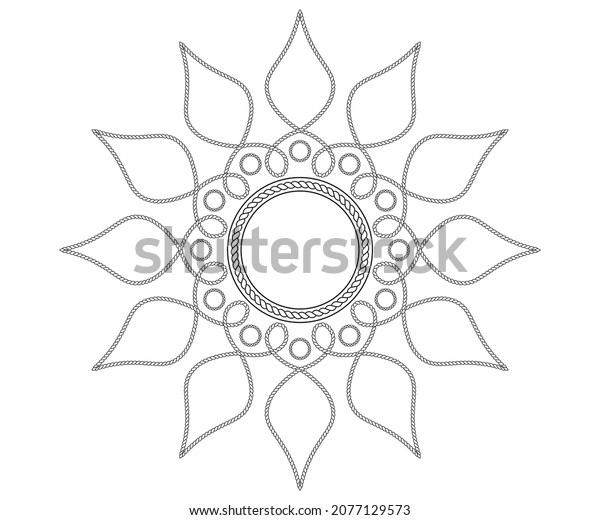 Illustration Mandala Chain Pattern Style Great Stock Vector (Royalty ...