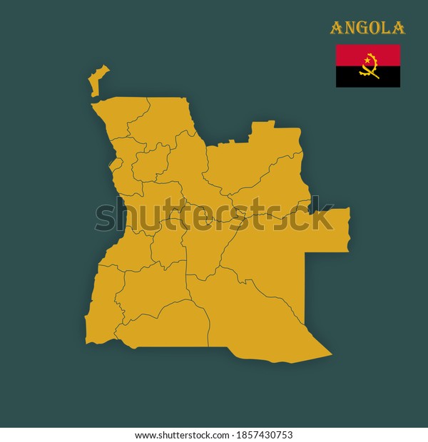 Illustration Map Angola Stock Vector (Royalty Free) 1857430753 ...