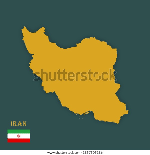 Illustration Map Iran Stock Vector (Royalty Free) 1857505186 | Shutterstock