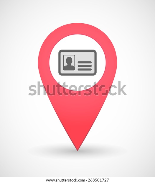 Illustration Map Mark Icon Id Card Stock Vector (Royalty Free ...
