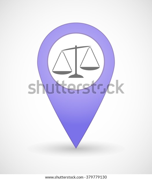 Illustration Map Mark Icon Unbalanced Weight Stock Vector (Royalty Free ...