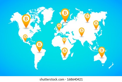 7,731 Bitcoin World Map Images, Stock Photos & Vectors | Shutterstock