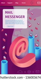 Illustration Mass Mailing Written Mail Messenger Stock Vector (Royalty ...