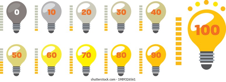 Illustration Material Light Bulb Consumption Graph Stock Vector ...
