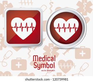 Illustration Medical Logo Vector Red Color Stock Vector (Royalty Free ...