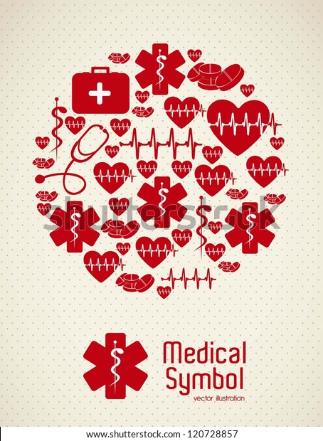 Illustration Medical Logo Vector Red Color Stock Vector (Royalty Free ...