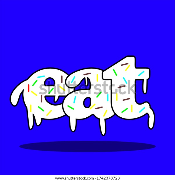Illustration Melted Writing Vector Illustration Melted Stock Vector ...