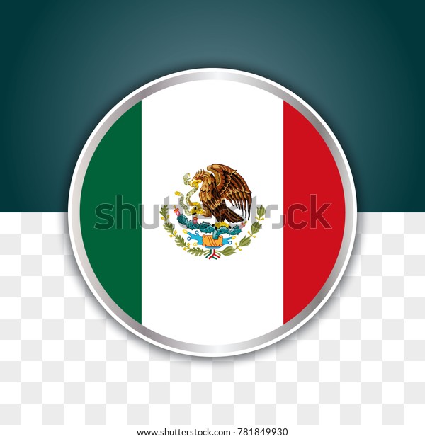 Illustration Mexico Flag Isolated Transparent Background Stock Vector ...