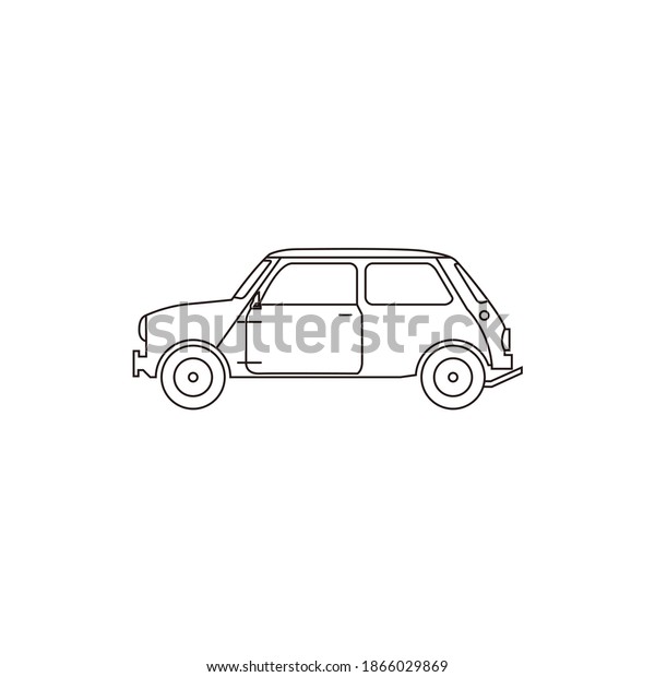 Illustration Mini Cooper Classic Car Vintage: Vector có sẵn (miễn phí ...
